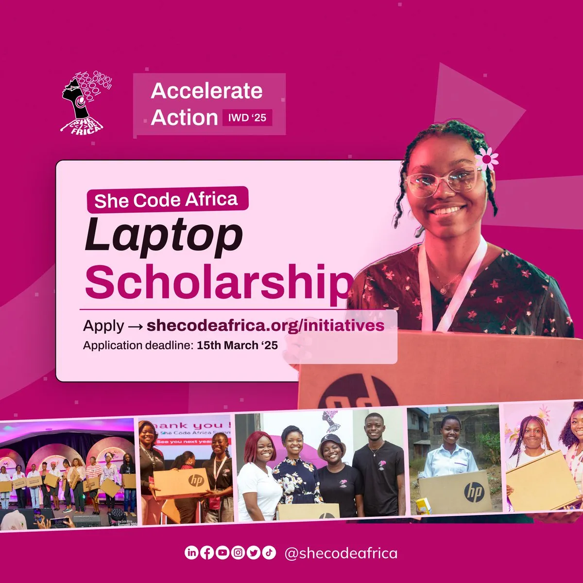 Apply Now and Join She Code Africa Laptop Scholarship 2025 - Pastquestion