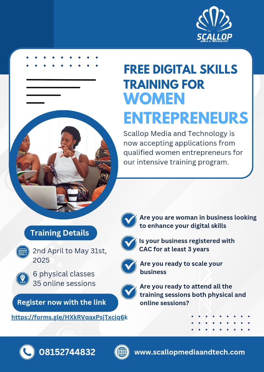 Applications For SCALLOP Free Digital Training Skills For Women ...