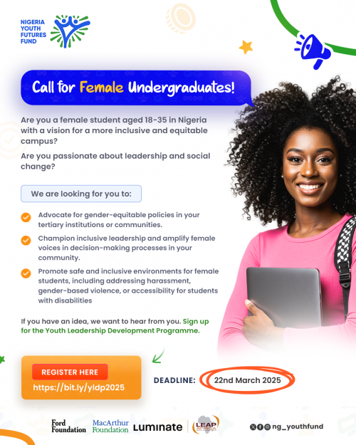 Apply Now and Join Youth Leadership Development Program For Female ...